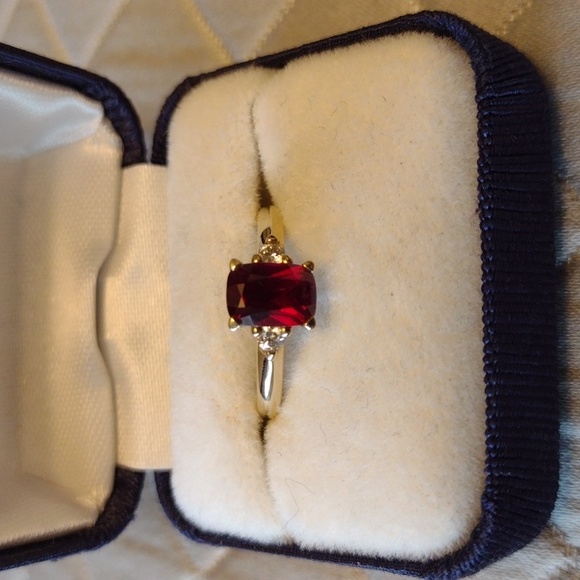 Jared | Jewelry | The Perfect K Gold Deep Red Emerald Cut Ruby Ring ...